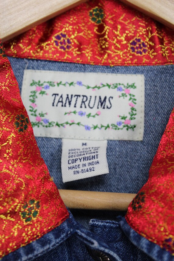 90s Tantrum Cat Denim Shirt/Jacket, Denim Shirt, Size… - Gem