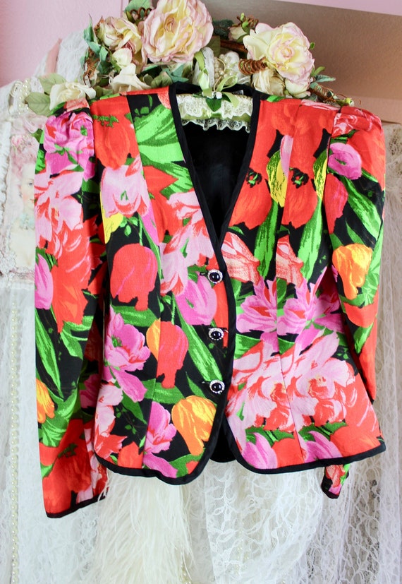 vintage blazer puffy shoulders - Gem