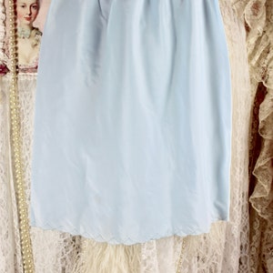 Vintage 60s Powder Blue Half Slip, Elastic Waist, Bow Detail, Romantic ...