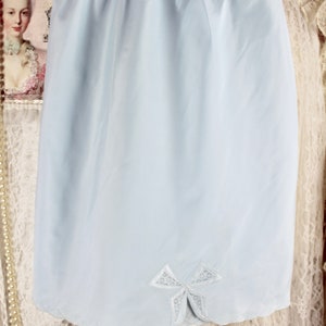 Vintage 60s Powder Blue Half Slip, Elastic Waist, Bow Detail, Romantic ...