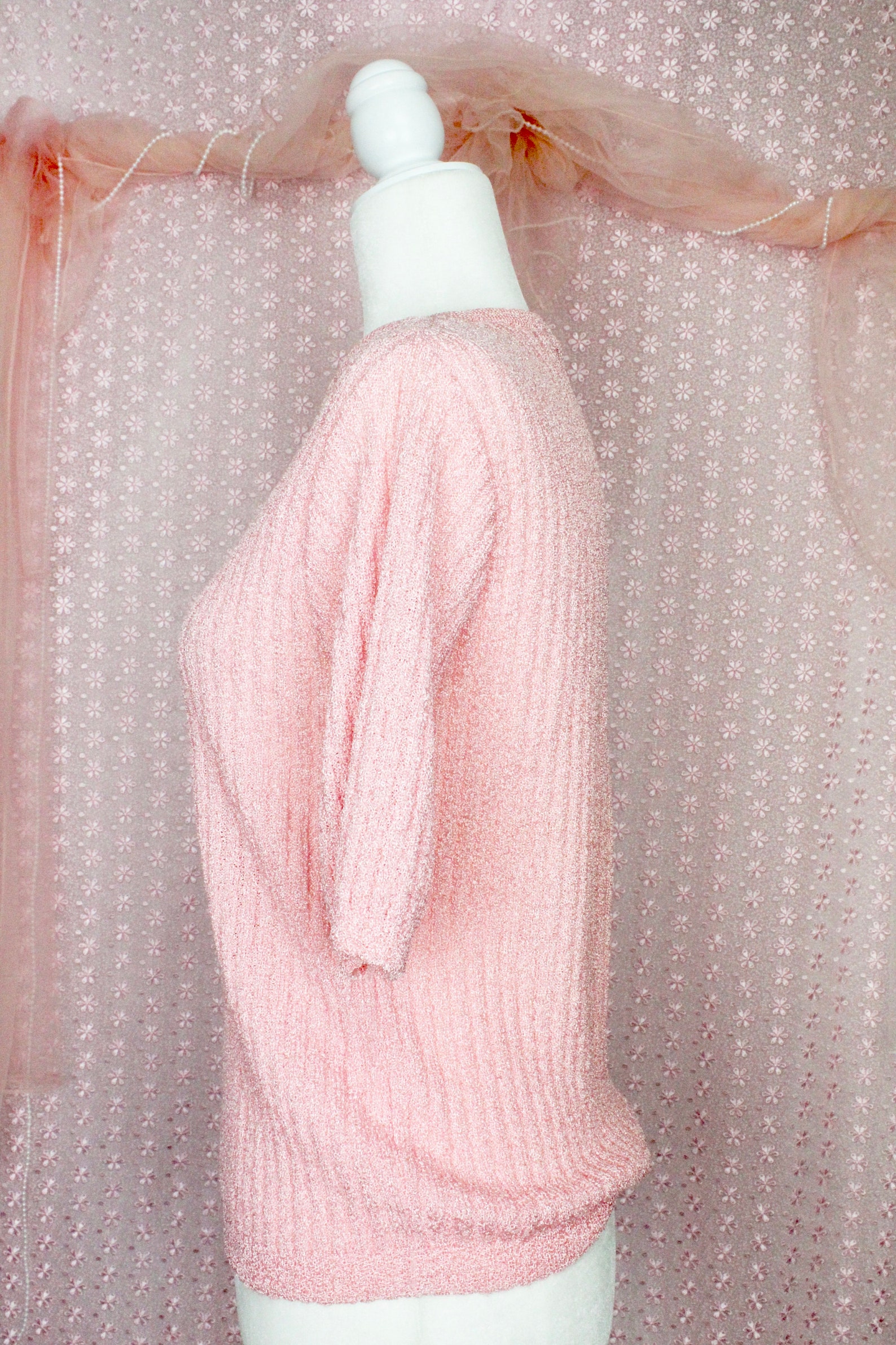 Vintage 60s 70s Pink Knitwear Top, Women's Knit Tops, VTG Pink El Mar ...
