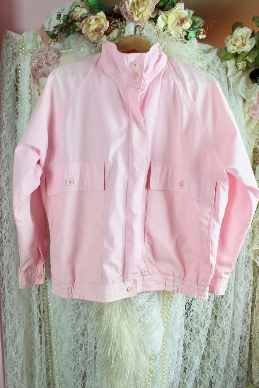 Vintage 80s 90s Gitano Limited Collection Baby Pink Outerwear Jacket ...