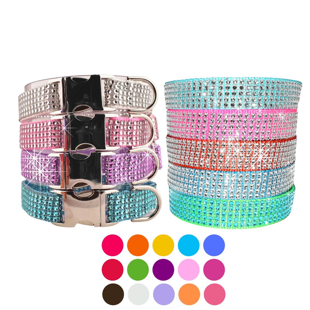 Rhinestone Dog Collars, Custom Dog Collar Girl, Diamond Bling Dog ...