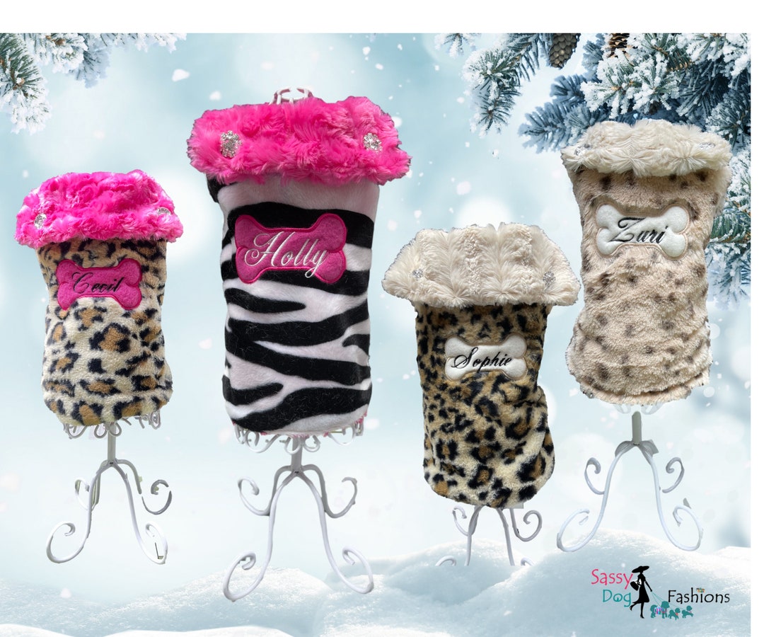 Handmade Luxurious Personalized Bone Fur Coat for Dogs With Tailoring ...