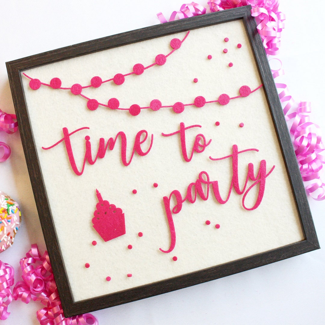 Magenta Felt Board Cutouts: Party & Celebration Decor - Etsy