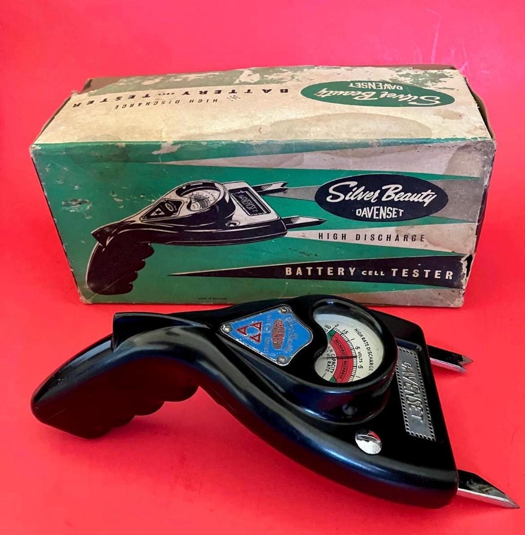 Vintage Tool, Silver Beauty Battery Tester, Made in England, Bakelite ...
