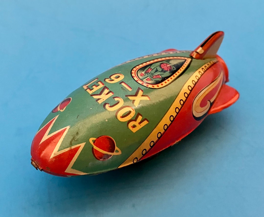 Vintage Space Toy Toy Rocket Lithographed - Etsy