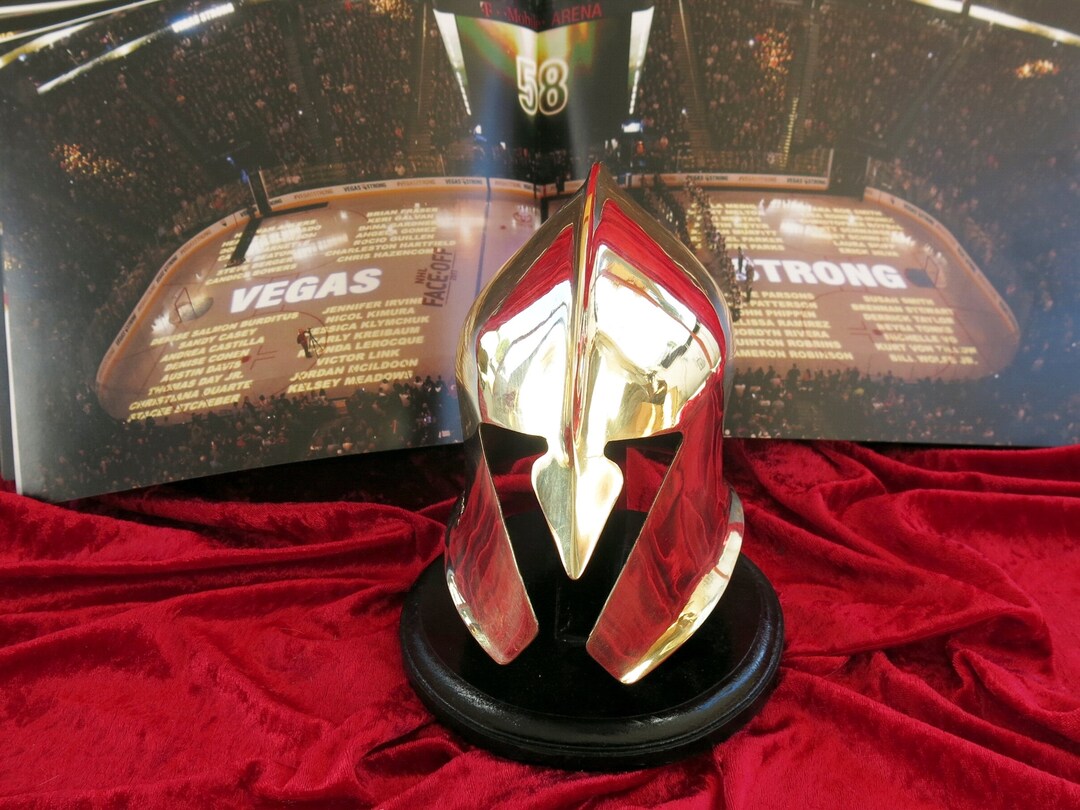 SALE: Vegas Golden Knights Helmet, mini, brass, made by same designer ...