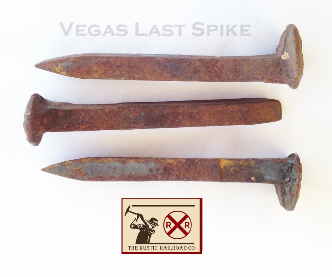 The Last Spike: Three Rusty Old Railroad Spikes, With Certificate of ...