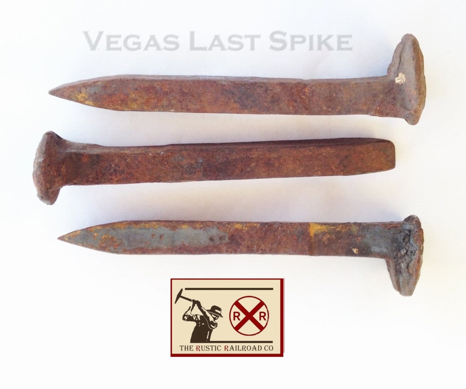 Vintage Railroad Spikes: Three Rusty Old Railroad Spikes With - Etsy