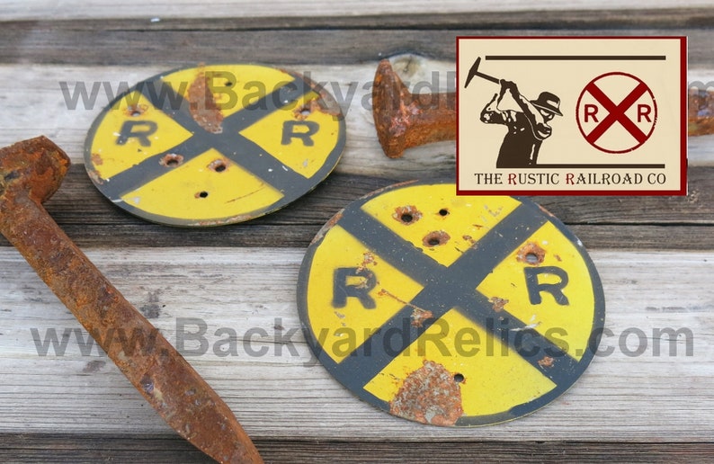 Rusty Railroad Crossing Highway Road Sign 4 Tall 1 RR - Etsy