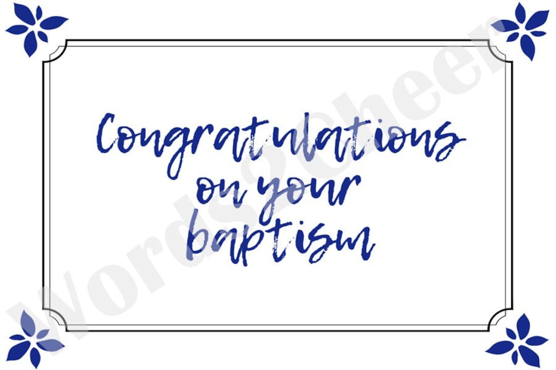 Spiritual Congratulations Card: Baptism; Congratulations on Your ...