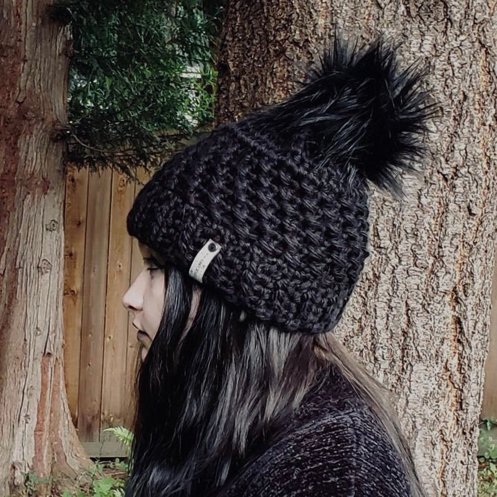 Fitted Crochet Beanie Gothic Beanie Crochet Beanie | Etsy