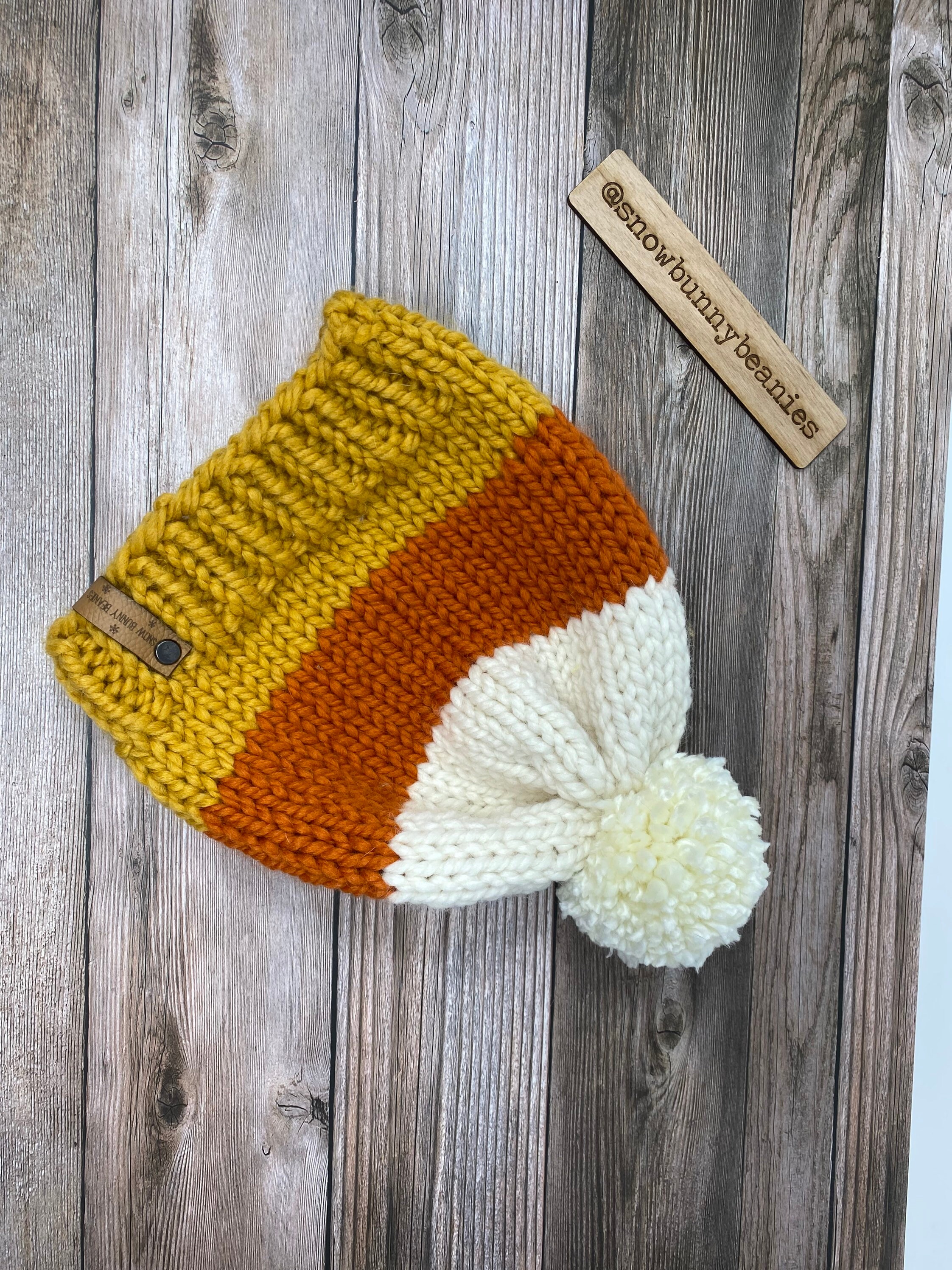 Halloween Beanie Candy Corn Knit Beanie Women's Hat - Etsy