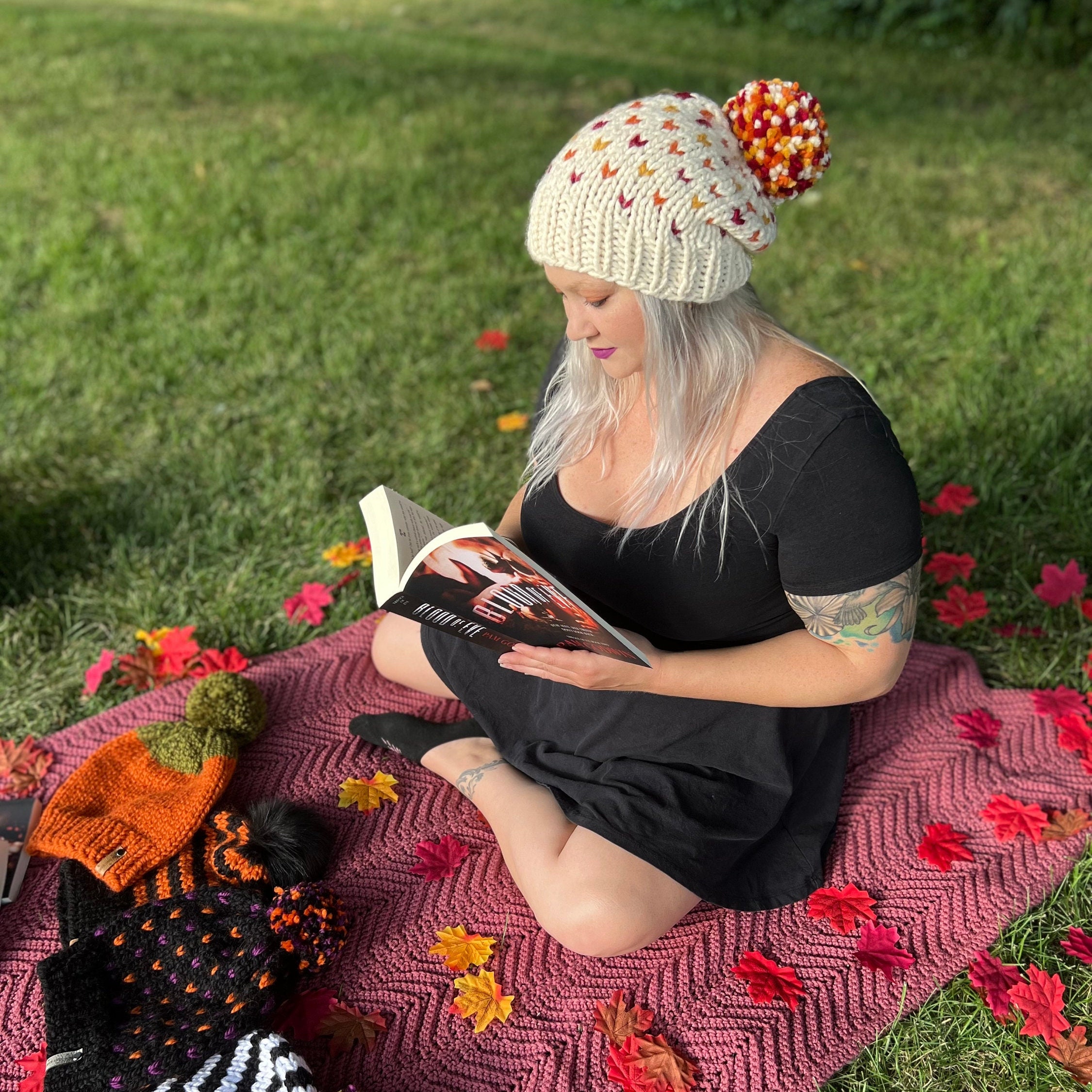 Fall Beanie Fall Hearts Beanie Fall Colors Womens Beanie - Etsy