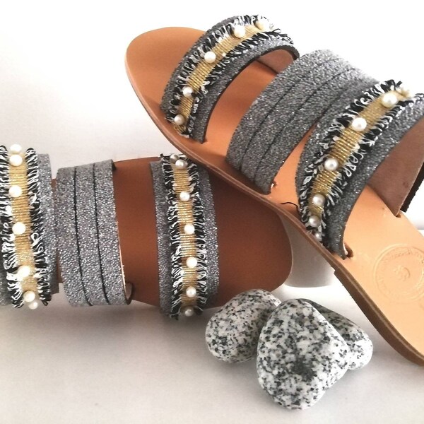 Decorated Sandals - Etsy