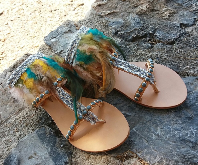 Indian Sandals Boho Sandals Bohemian Leather Sandals - Etsy