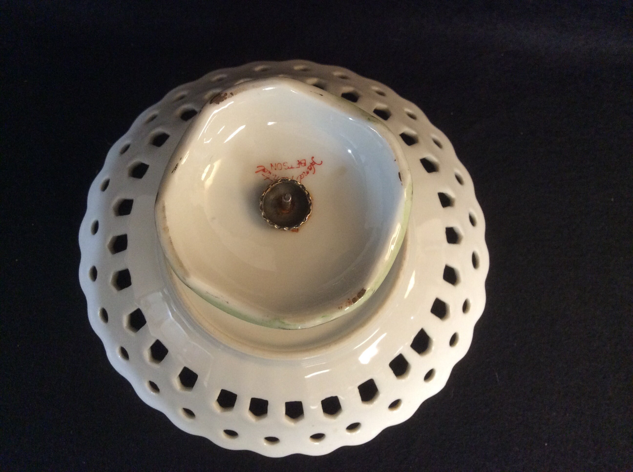 Vintage Betson Hand Painted Porcelain Open Lace Pedestal - Etsy