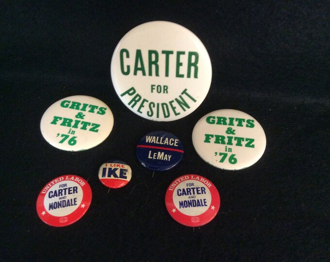 Lot of Vintage Political Campaign Buttons E2489 - Etsy