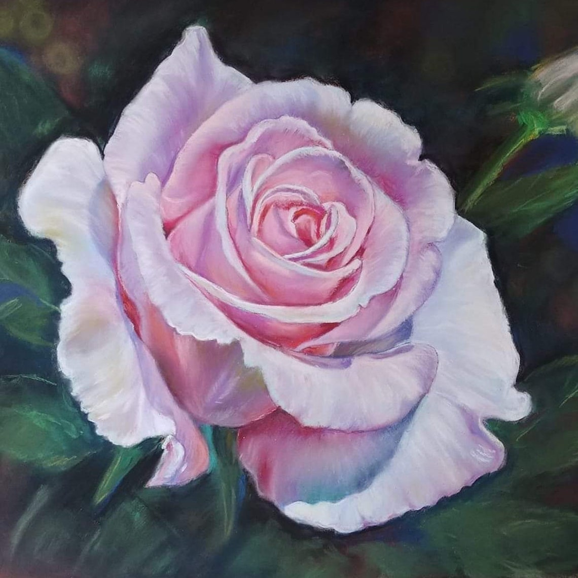 Original Pastel Painting of a Rose, Wall Art, Gift Idea - Etsy