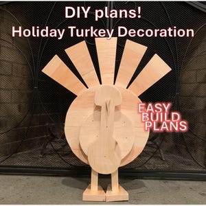 DIY Wooden Turkey Building Plans: Thanksgiving Decor (PDF Pattern) - Etsy