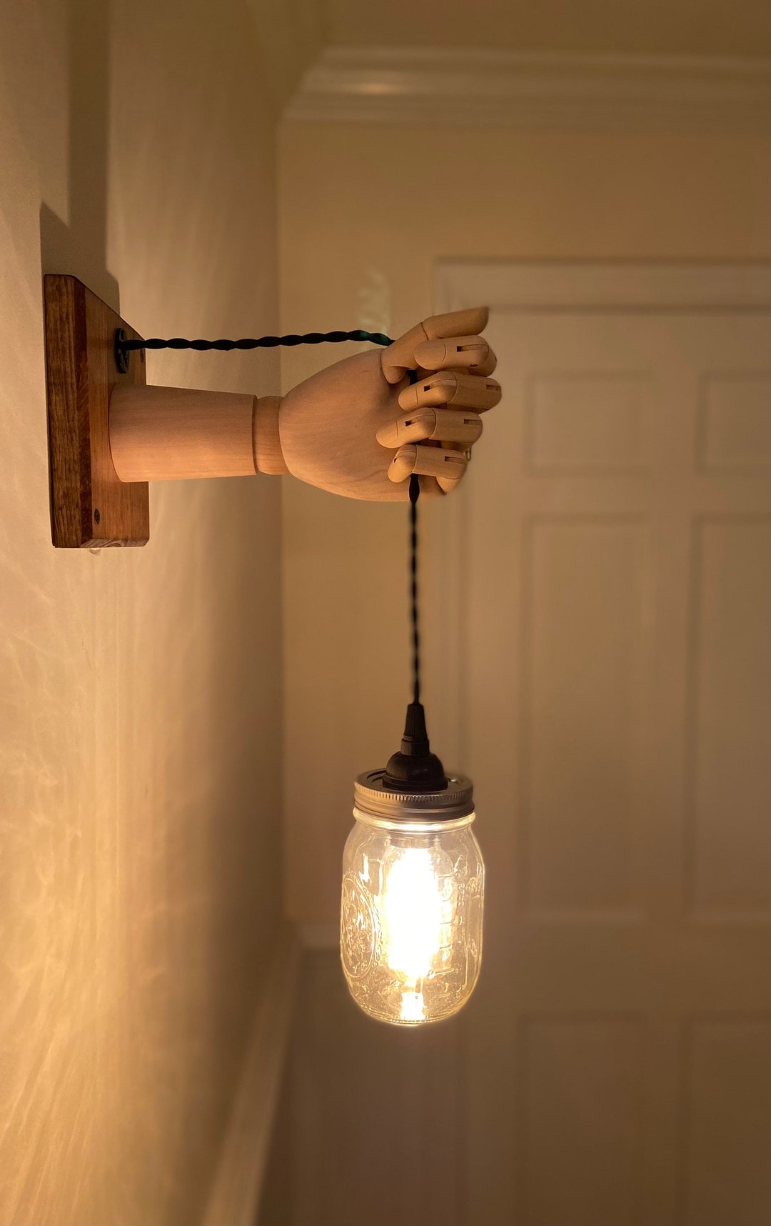 Mannequin Hand Wall Sconce: Steampunk Posable Light - Etsy