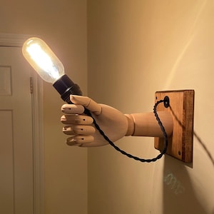 Mannequin Hand Wall Sconce: Steampunk Posable Light - Etsy
