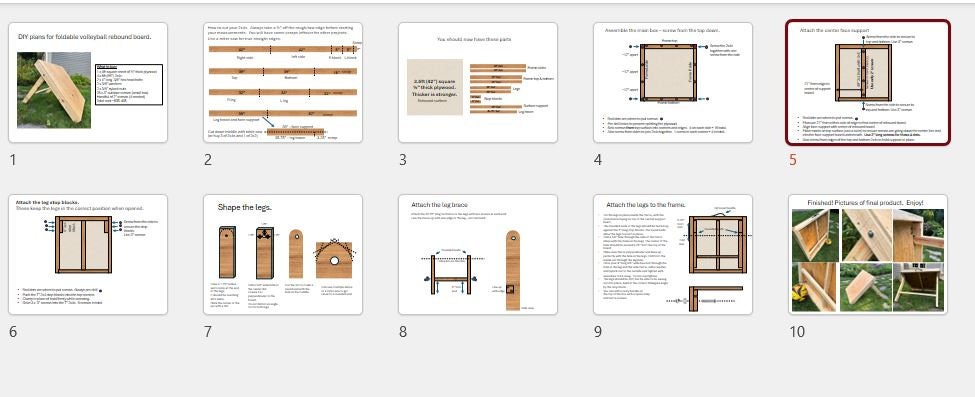 Volleyball Rebound Board Building Plans: DIY Practice (PDF Download) - Etsy