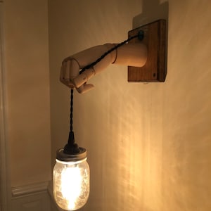 Mannequin Hand Wall Sconce: Steampunk Posable Light - Etsy