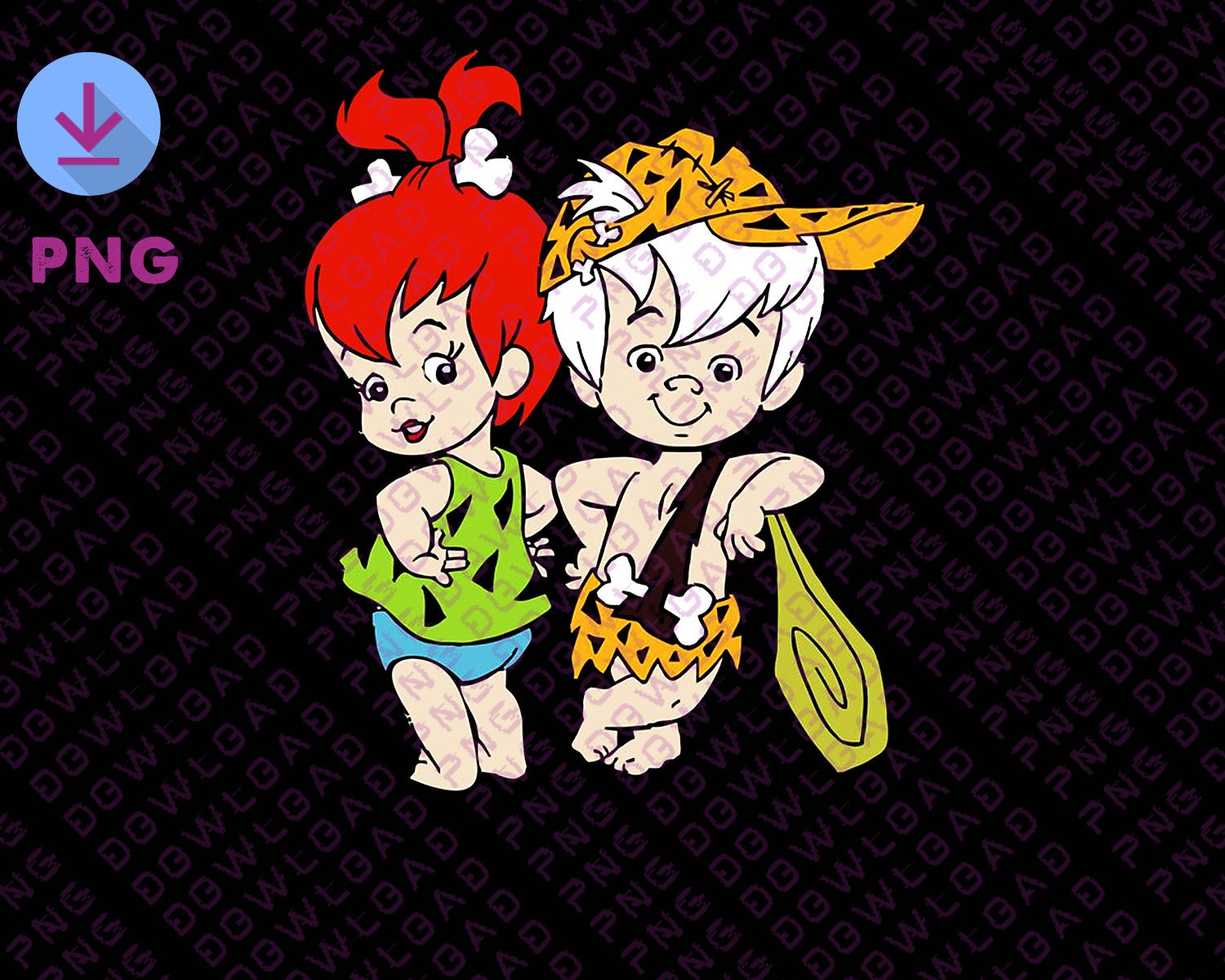 Pebble Bam Bam Downloadable Prints, Pebble Bam Bam Retro Decor, Pebble ...