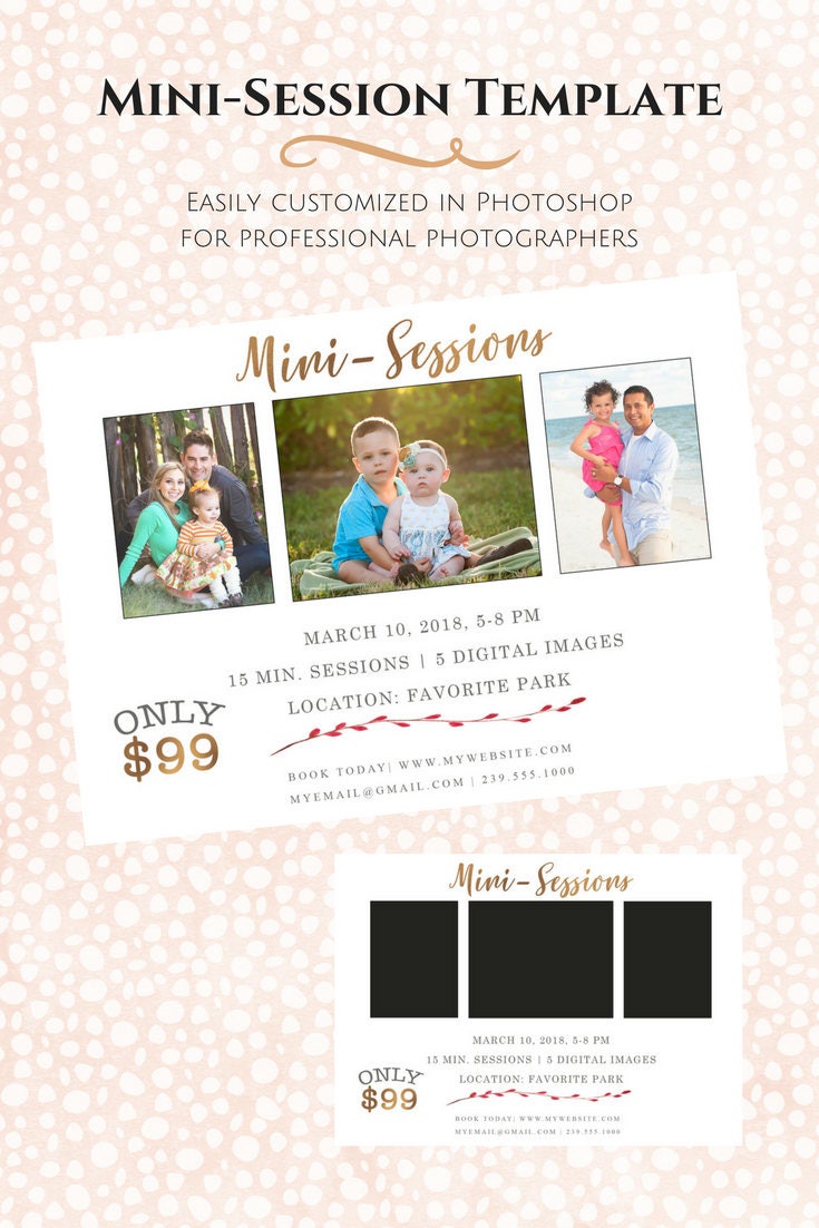 Mini-session Photoshop Template Instant Download - Etsy