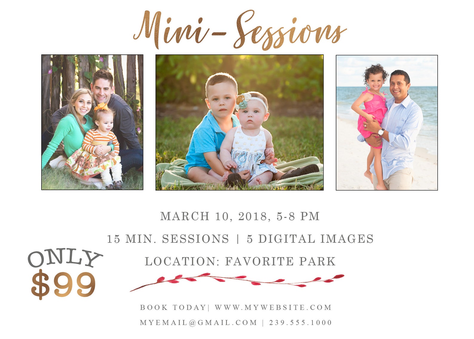 Mini-session Photoshop Template Instant Download - Etsy