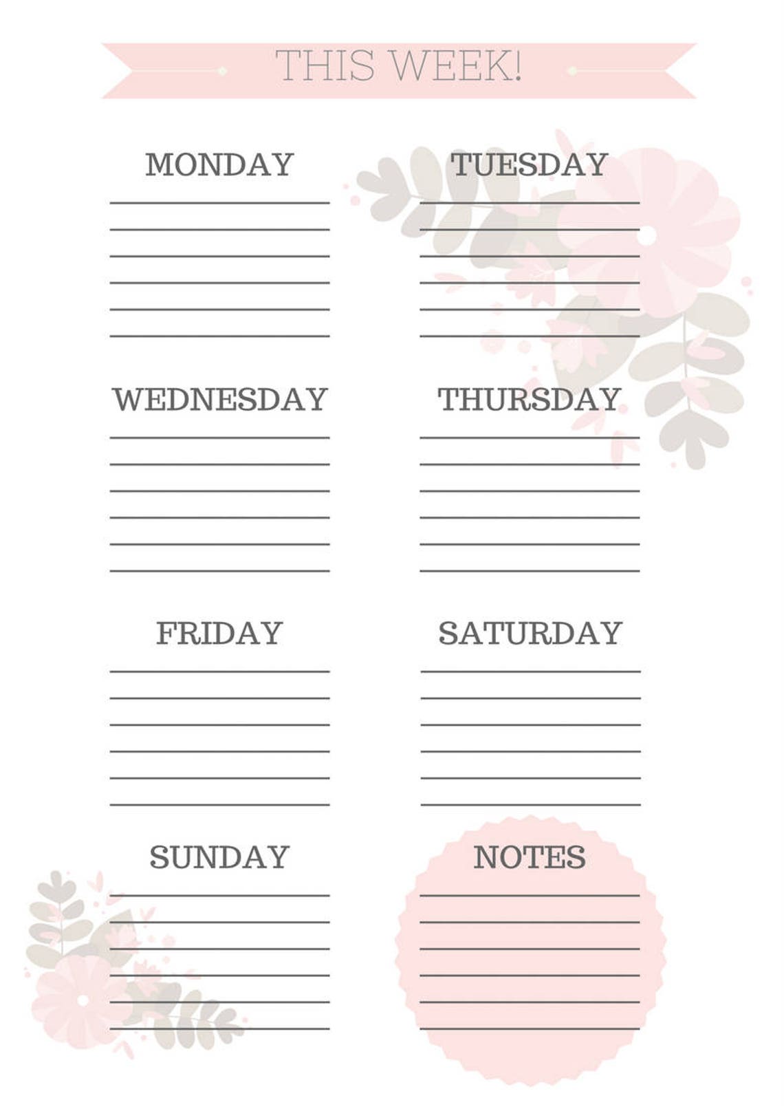 Printable Weekly Planner | Instant Digital Download | Planning ...