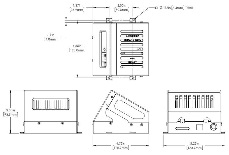 Arduino Uno/mega Compatible Enclosure: 20X4 LCD Console With Breadboard ...