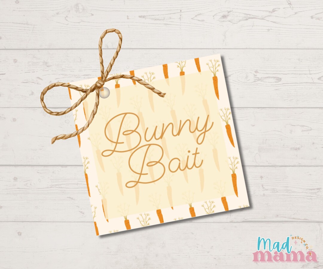 Happy Easter Cookie Tag | Bunny Bait Cookie Tag | Easter Treat Tag ...