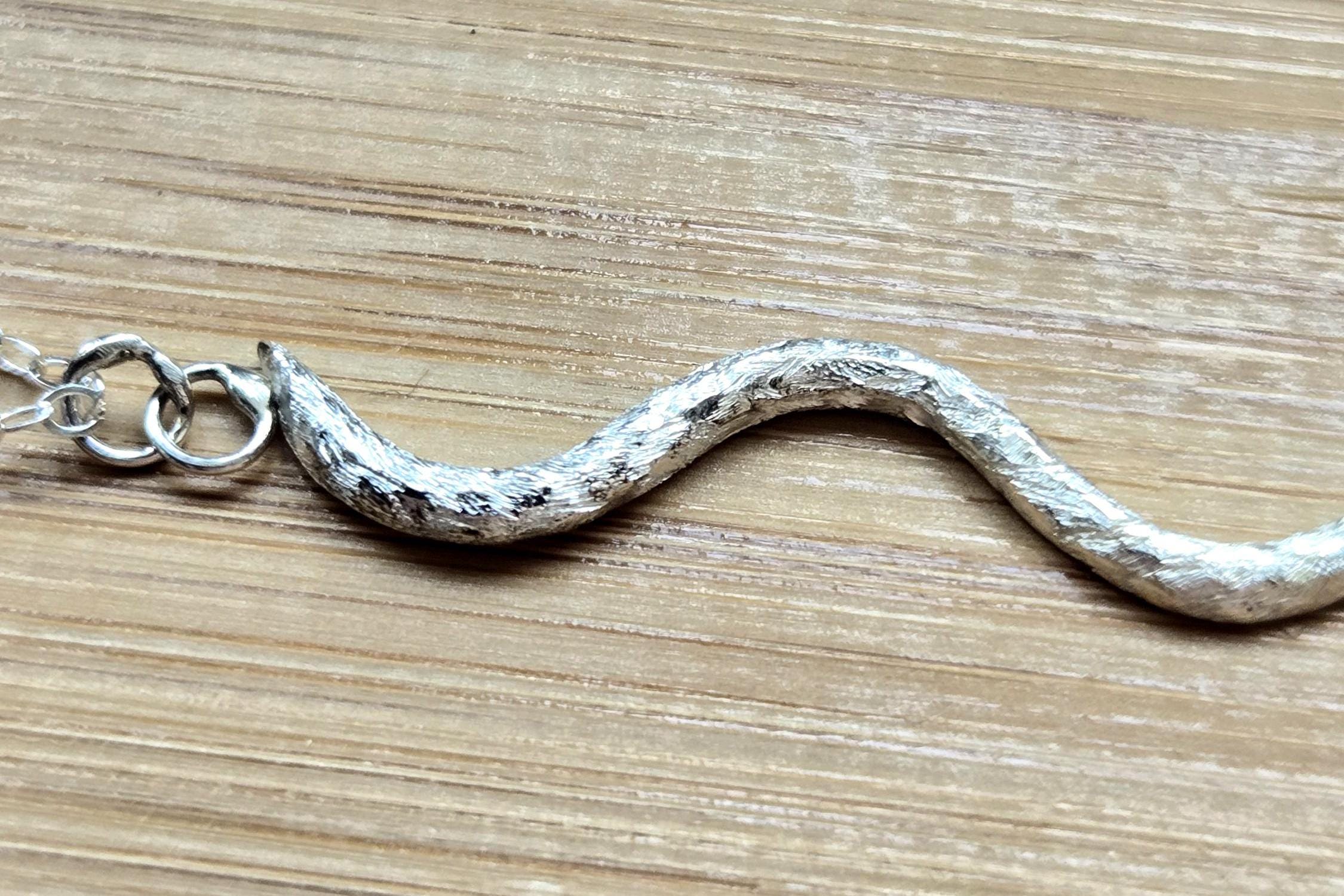 Onyx Snake Pendant Hand Carved With 18" Silver Necklace - Etsy