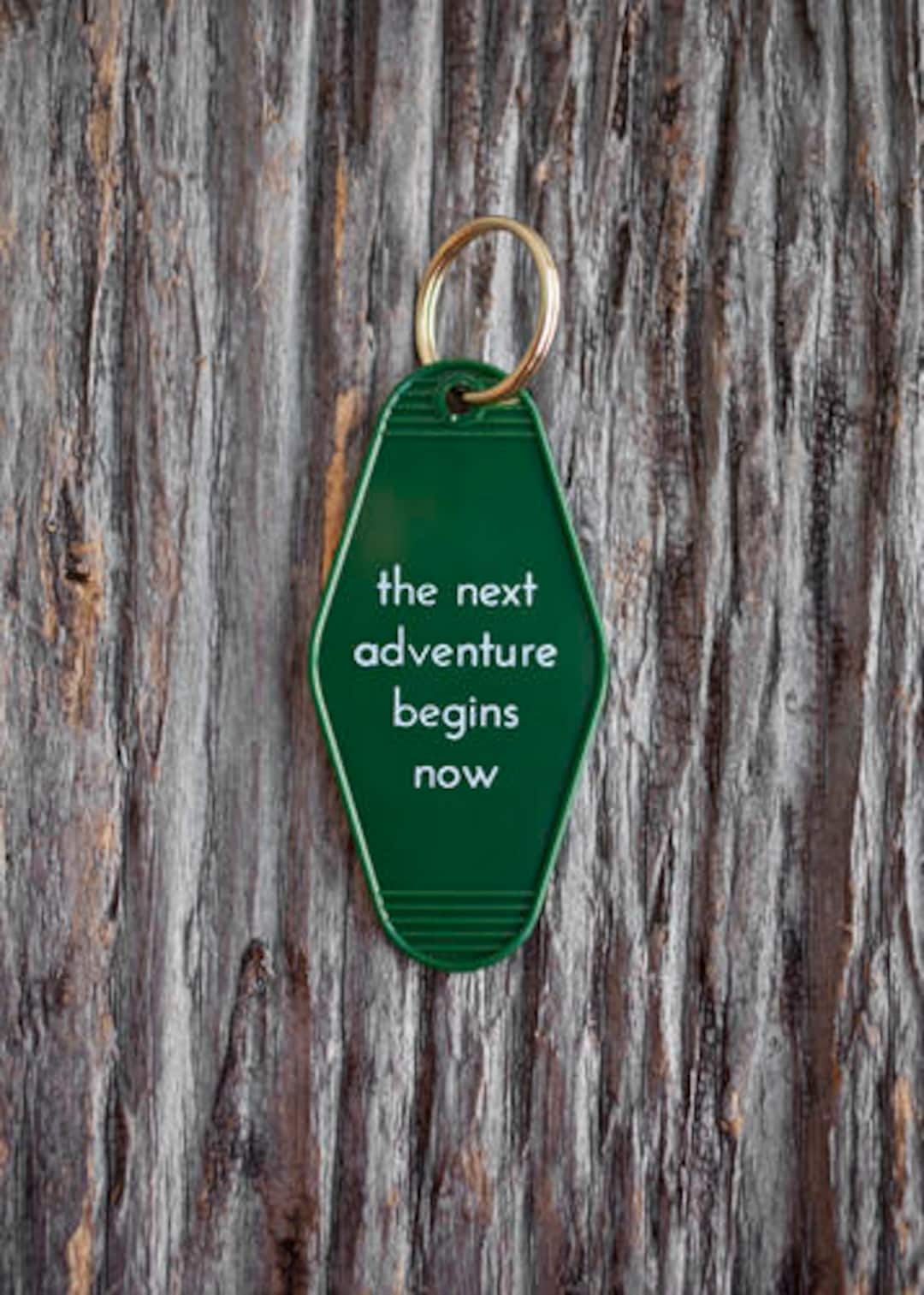The Next Adventure Begins Now Motel Keytag - Etsy