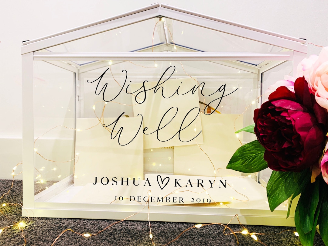 Wishing Well Decal, Personalised Wishing Well, Mr and Mrs NAME Decal ...