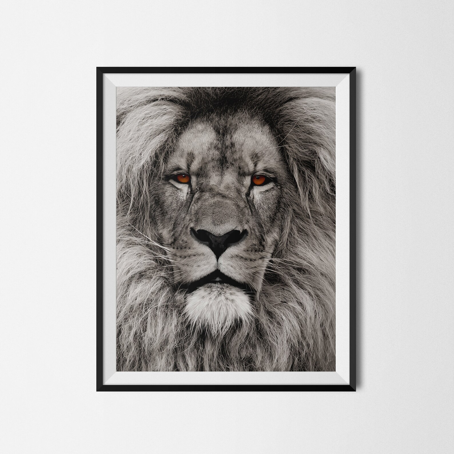 Lion Print Poster Animals Poster Print Digital Download | Etsy