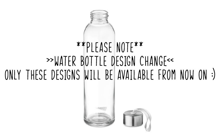 Panda glass water bottle Animal illustration Panda lover | Etsy