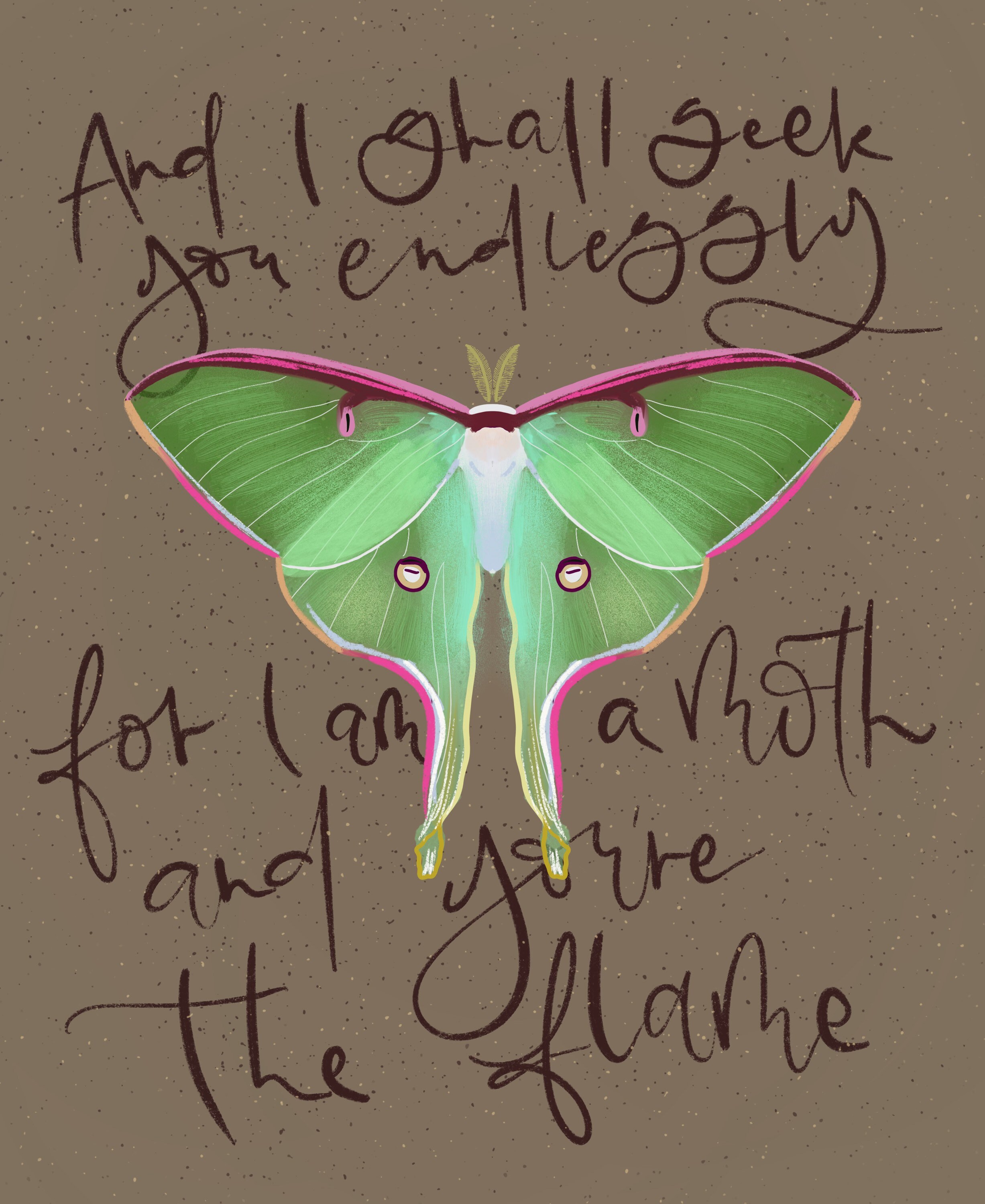 Luna Moth Print | Insect Art | Wildlife Art | Animal Painting - Etsy