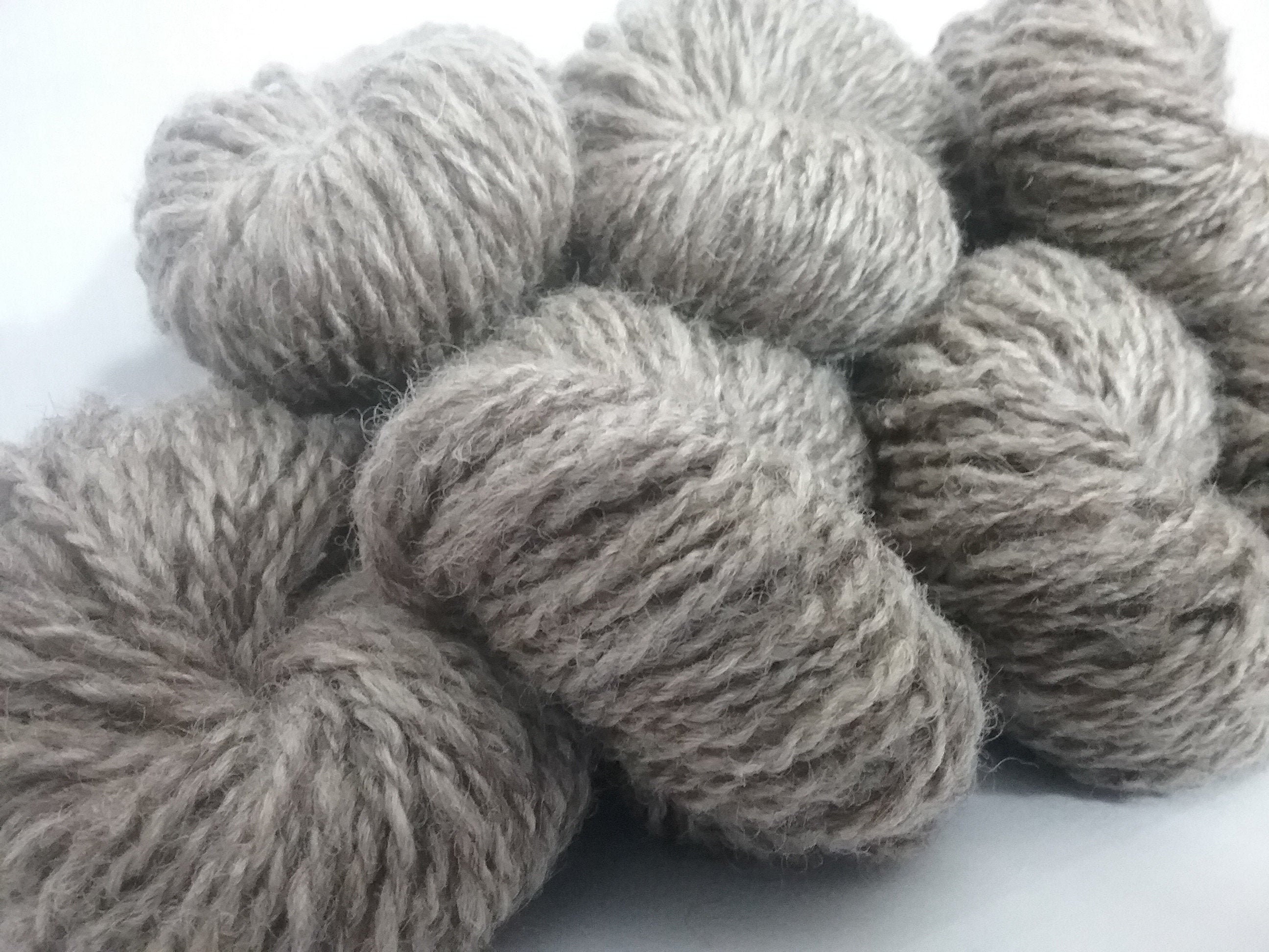 Handspun Wool YARN Grey Heathered B16 - Etsy