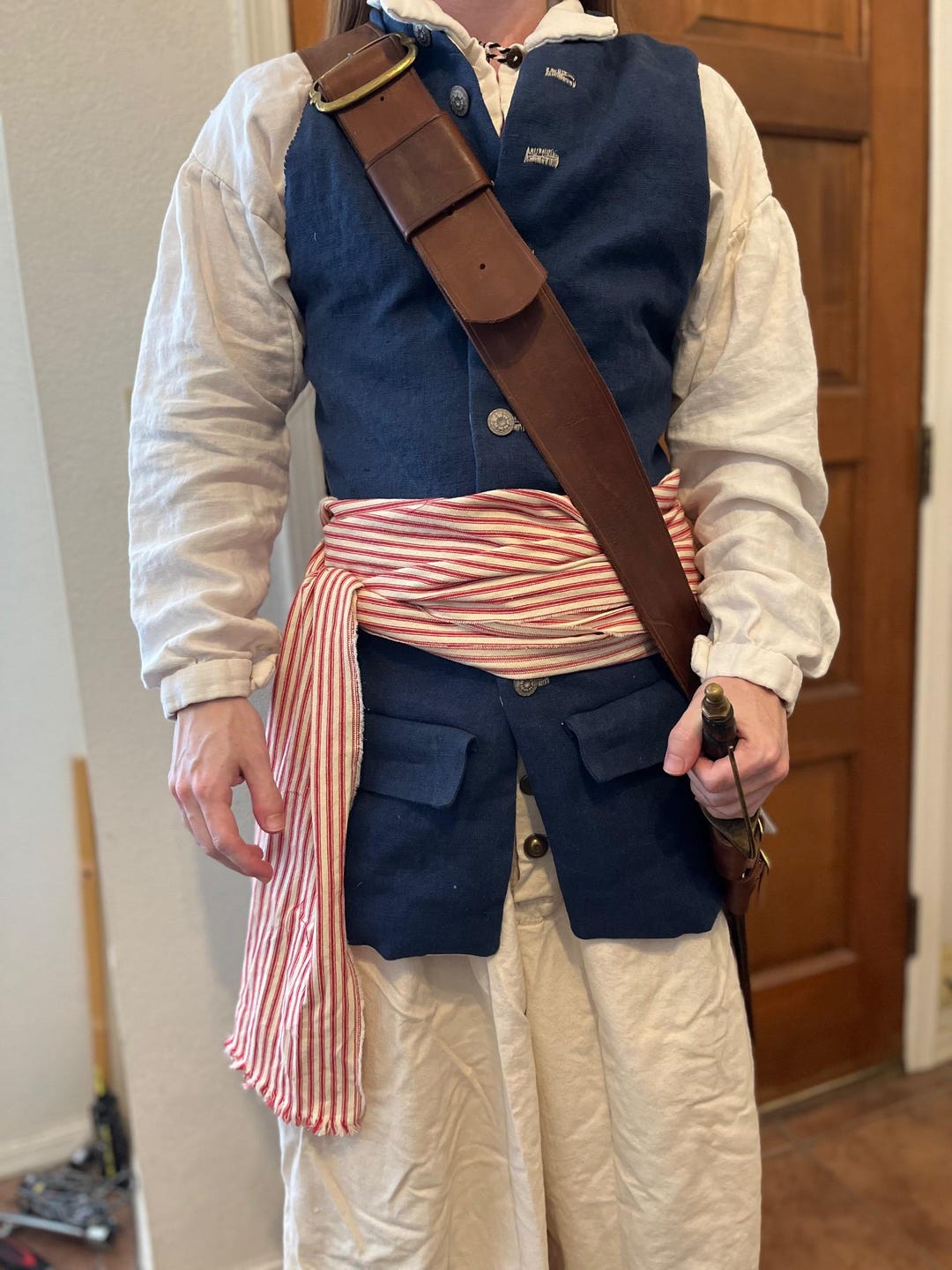 Jack Sparrow Long Unsleeved Waist Coat in Linen Made to Order - Etsy