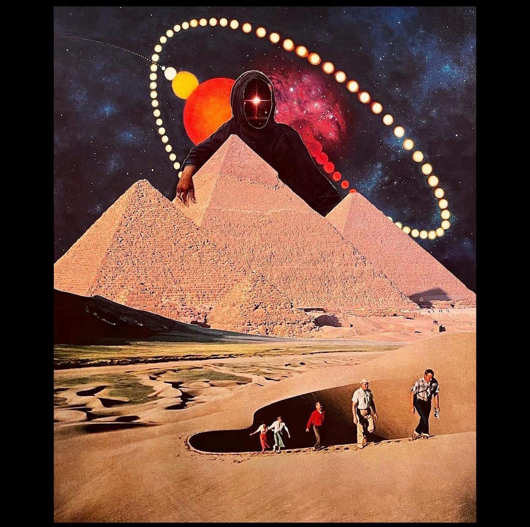 The Observer Collage Art Print - Etsy