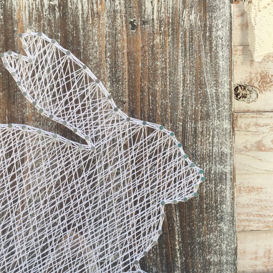 Bunny String Art Baby Girls Nursery Decor Wilderness Themed - Etsy ...