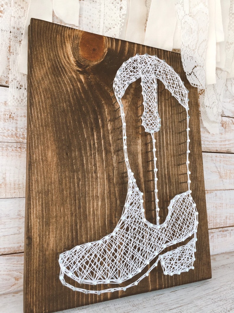 Cowgirl Boot String Art Cowgirl Nursery Western Nursery - Etsy