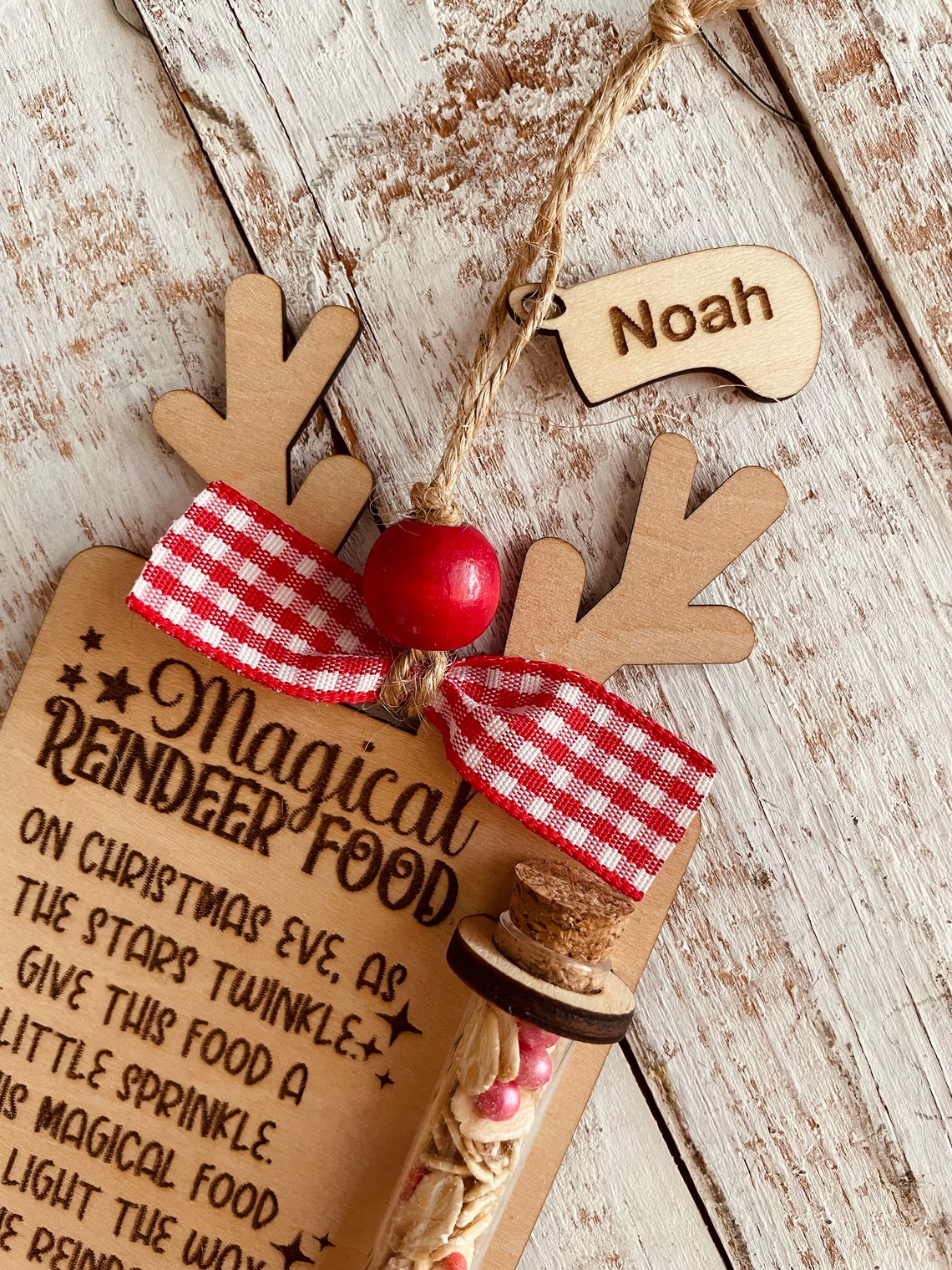 Magical Reindeer Food, Personalized Ornament for Kids, Christmas Eve ...