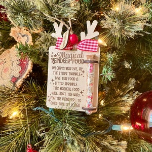 Magical Reindeer Food, Personalized Ornament for Kids, Christmas Eve ...