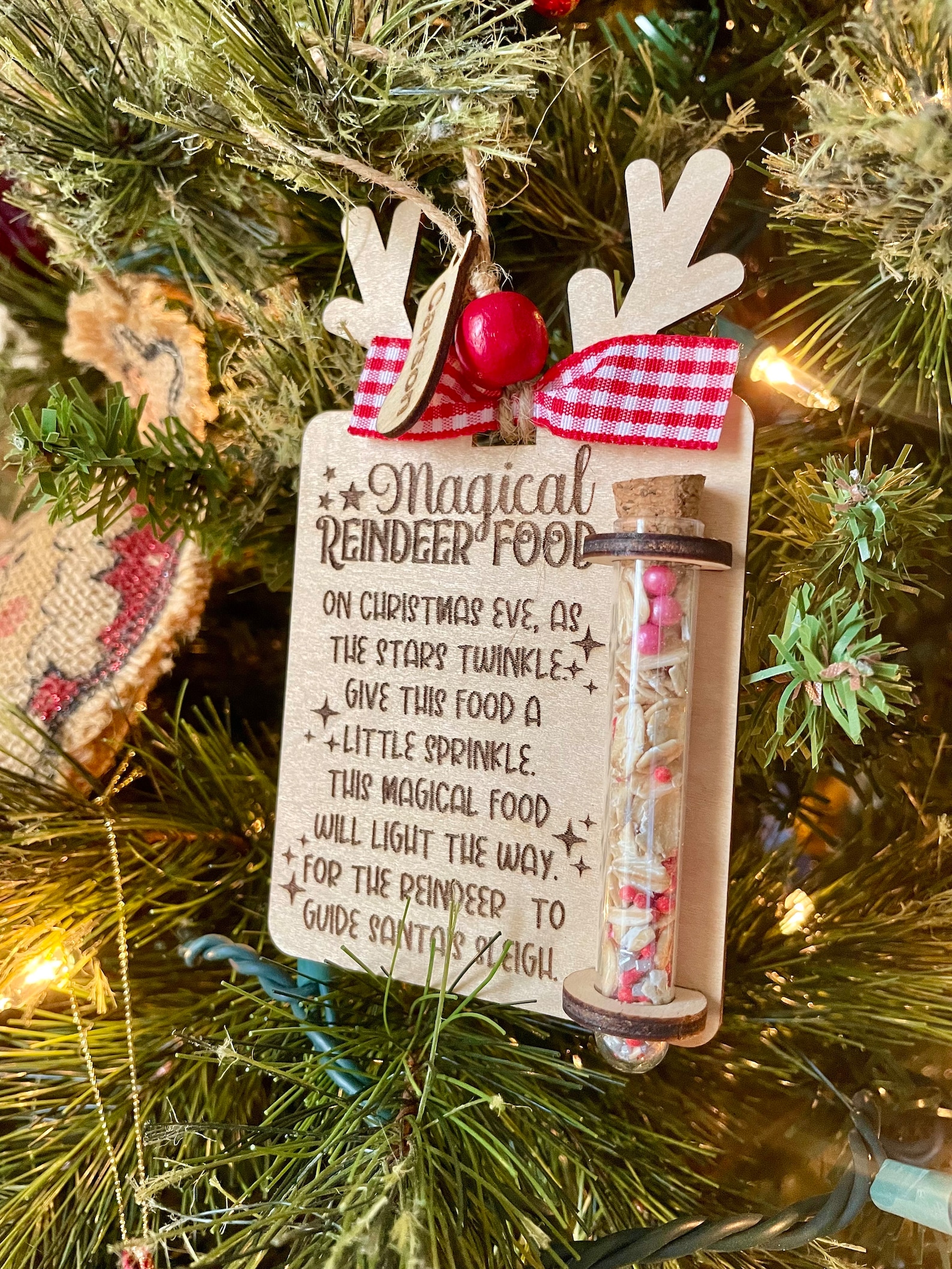 Magical Reindeer Food, Personalized Ornament for Kids, Christmas Eve ...