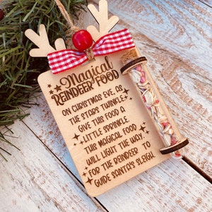 Magical Reindeer Food, Personalized Ornament for Kids, Christmas Eve ...